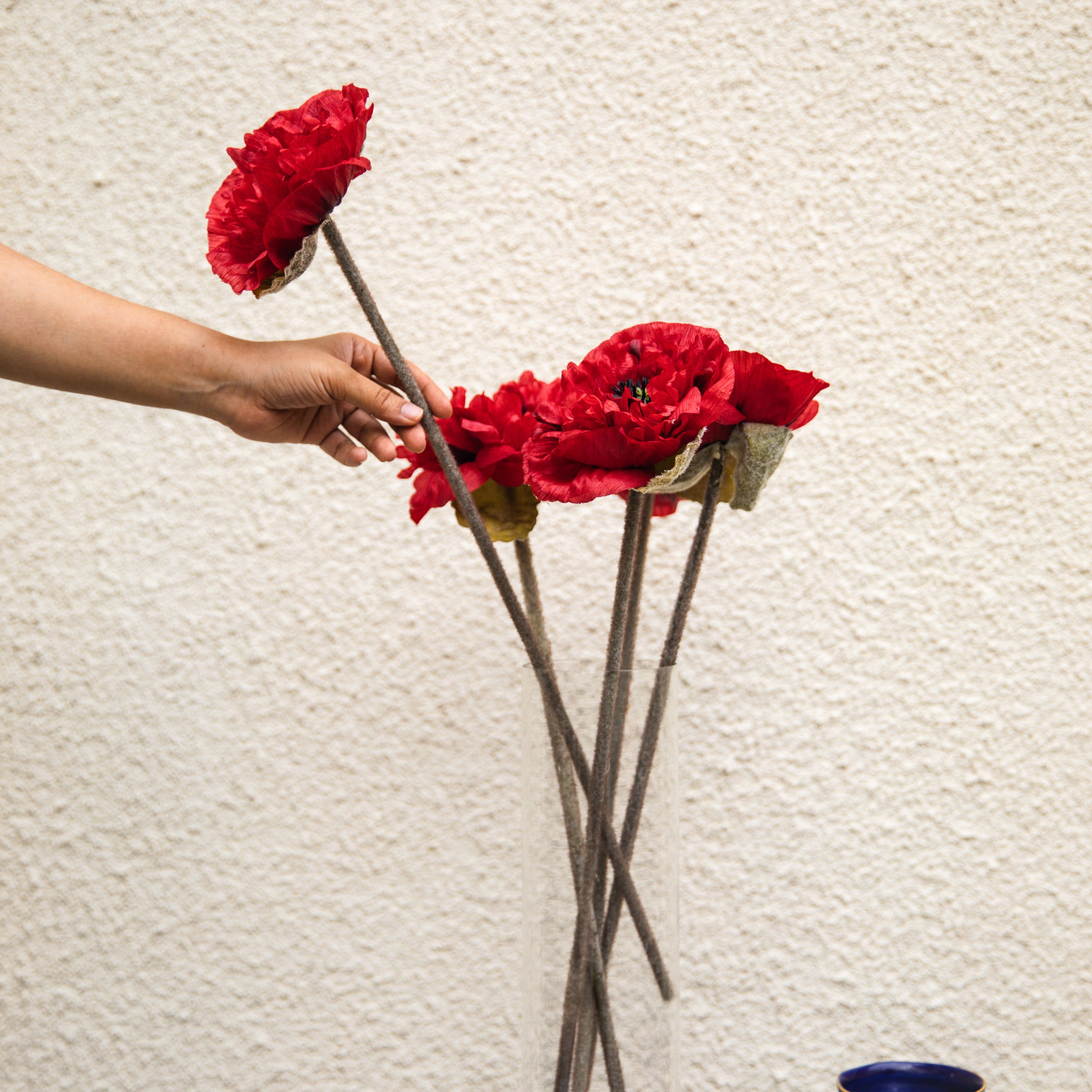 Artificial Flower: Red Poppy – ISAAKA
