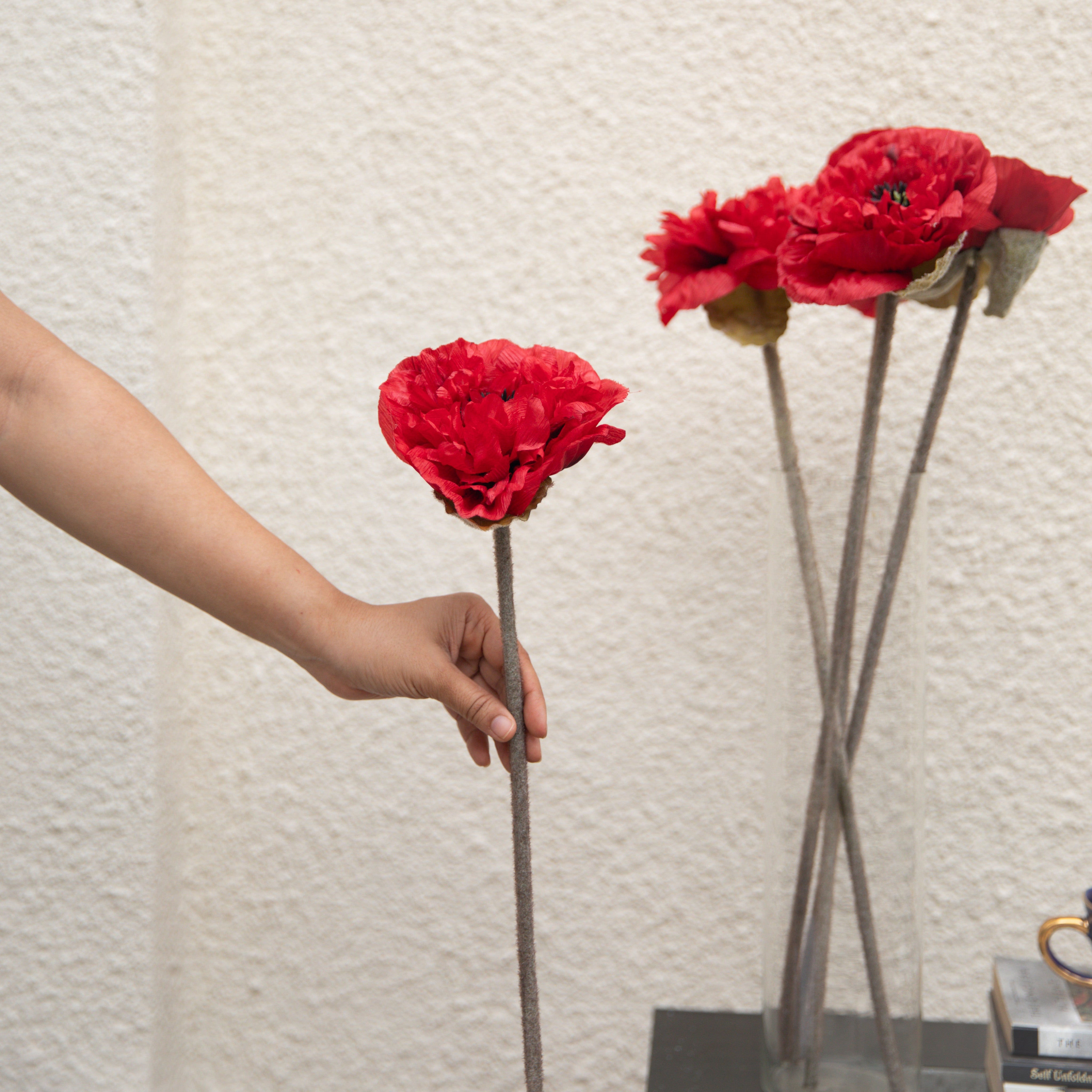 Artificial Flower: Red Poppy – ISAAKA